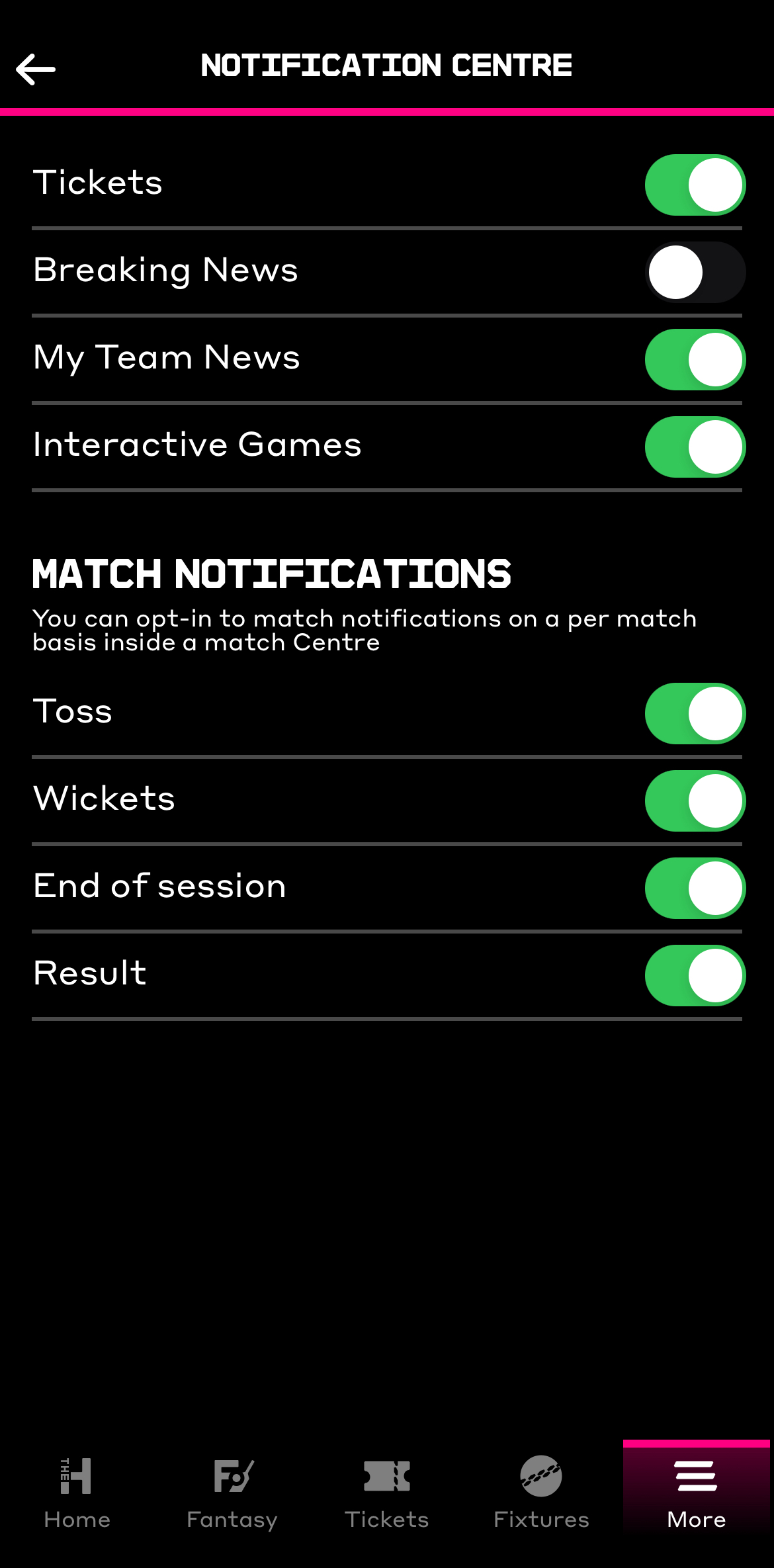 How do I manage my push notifications in The Hundred app? – The Hundred